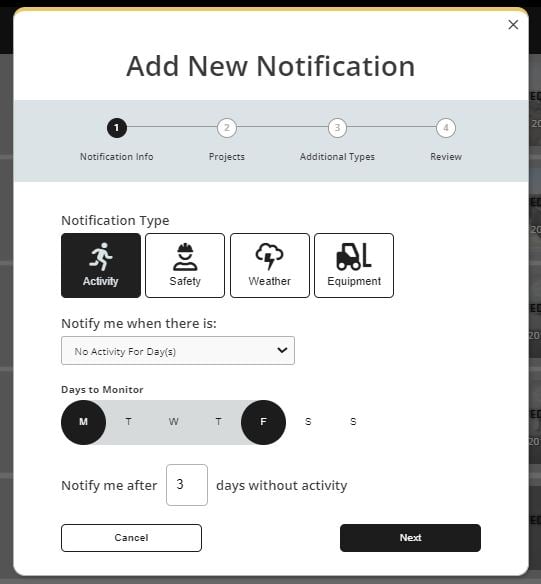How do I get automatic notifications about my job site?