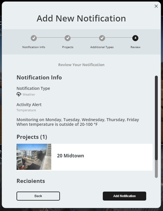 How do I get automatic notifications about my job site?